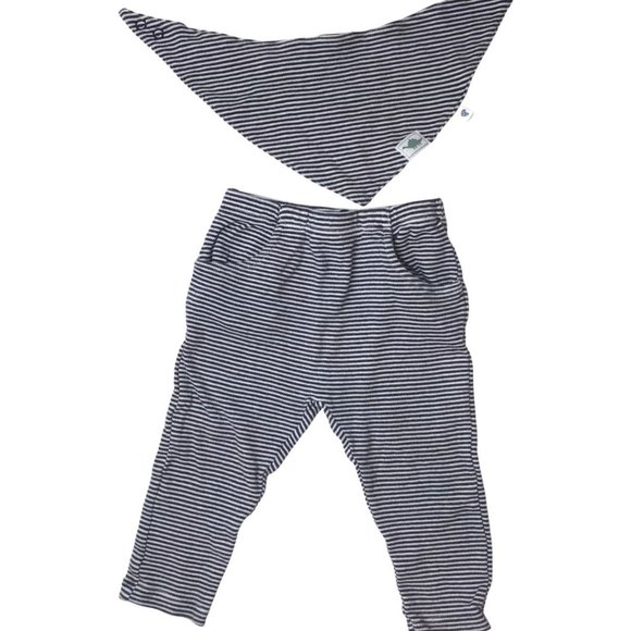 Mon Caramel | Bottoms | Mon Caramel Cotton Pants And Bib Stripped Print ...